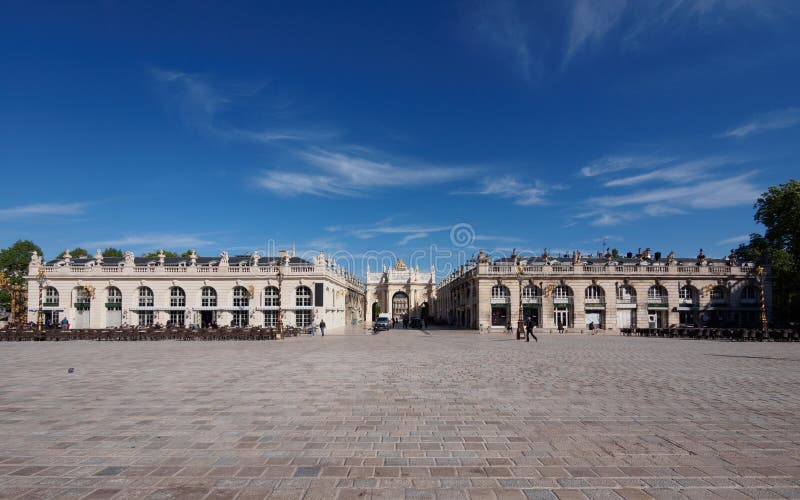 Stanislas Square in De Avond, Nancy, Frankrijk Stock Afbeelding - Image ...