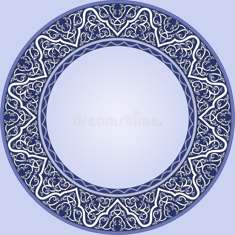 Placa azul ilustração stock. Illustration of redondo, ornamentos - 2687177
