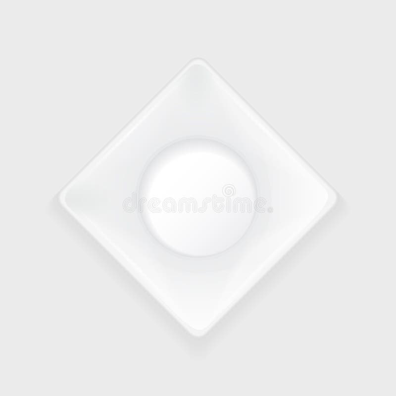 Placa Branca Quadrada Com Cantos Afiados Ilustração Stock - Ilustração ...