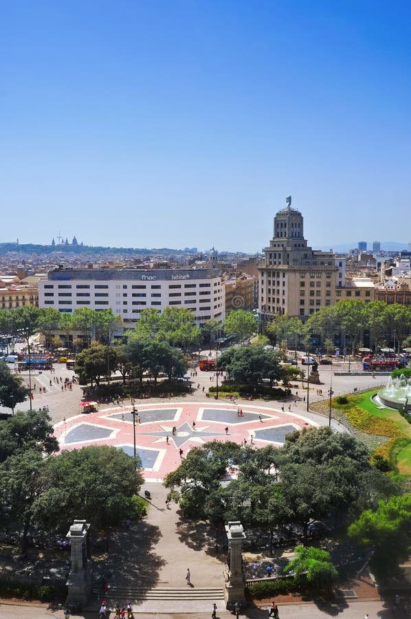 Placa Catalunya,Catalonia Square,Barcelona Editorial Photo - Image of ...