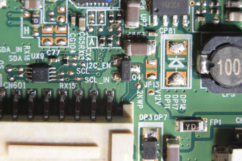 Placa De Circuito, LED TV Detalle Del Primer Imagen de archivo - Imagen ...