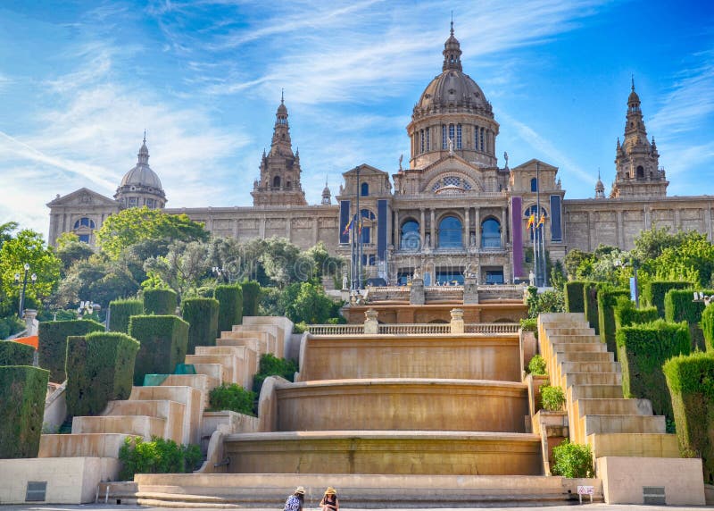 Placa De Ispania, Barcelona, Spain Editorial Stock Image - Image of spain, blue: 83465684