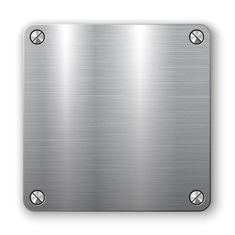 Placa de metal 3D ilustración del vector. Ilustración de marco - 92870540