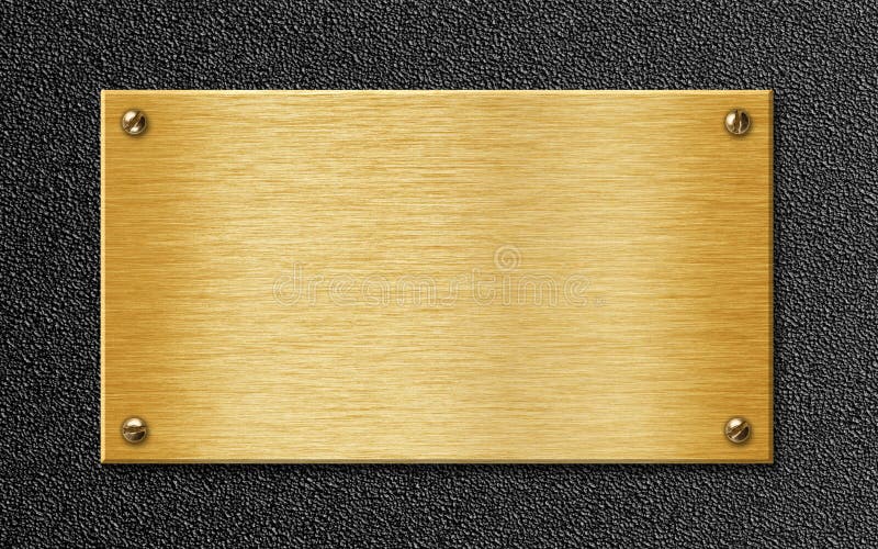 Placa De Metal Dourada No Fundo Textured Foto de Stock - Imagem de ...