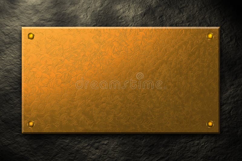 Placa de oro stock de ilustración. Ilustración de handmade - 27441049