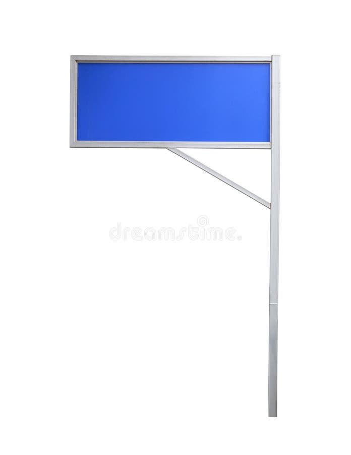 Placa De Propaganda Azul Isolada No Fundo Branco Foto de Stock - Imagem ...