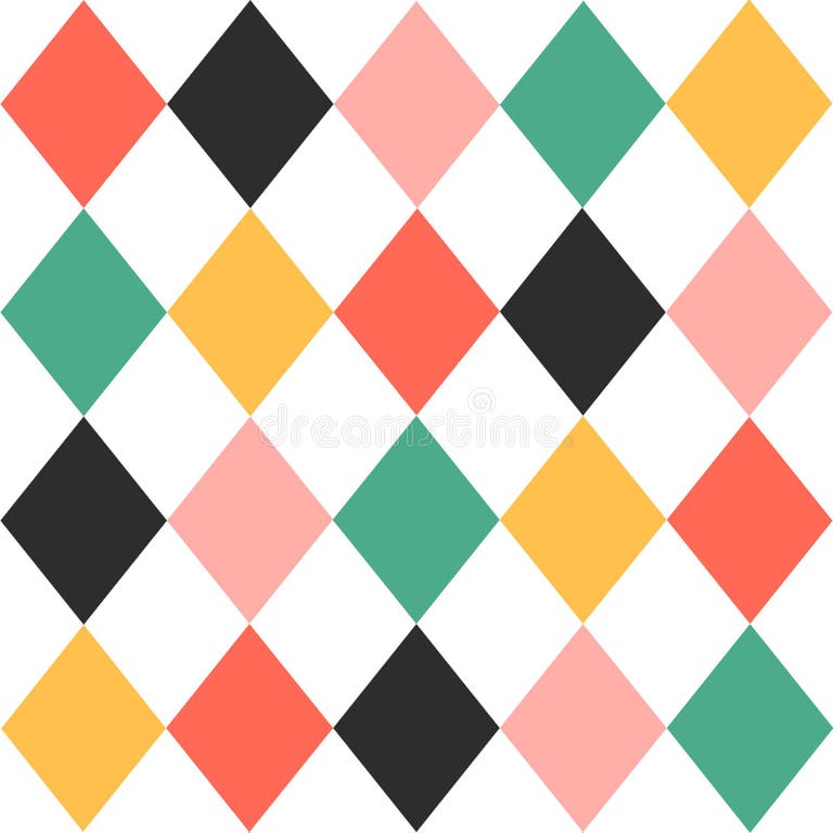 Placa De Xadrez Colorida Diamond Background Ilustração do Vetor ...