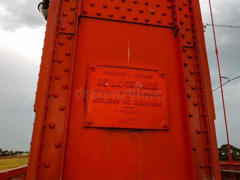 Placa Del Puente De Necochea Imagen editorial - Imagen de envejecido ...