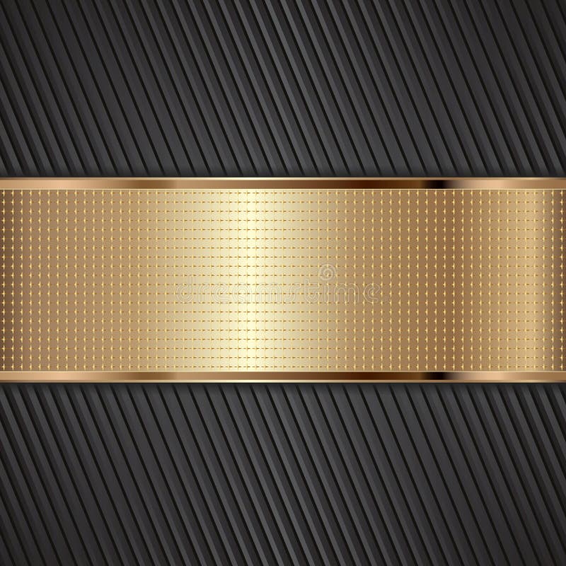 Placa dorada ilustración del vector. Ilustración de textura - 221930540