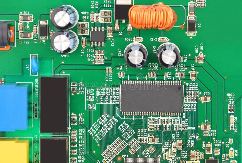 Placa Madre Verde Del Router Imagen de archivo - Imagen de procesador ...