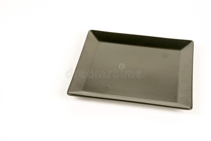 Placa Negra Cuadrada Moderna Aislada Sobre El Fondo Blanco Foto de ...