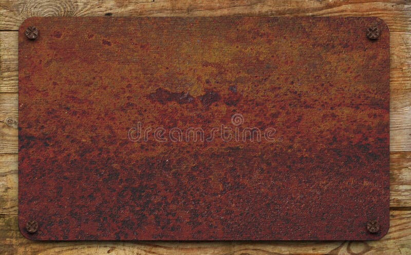 Placa oxidada en tableros foto de archivo. Imagen de imagen - 62115148