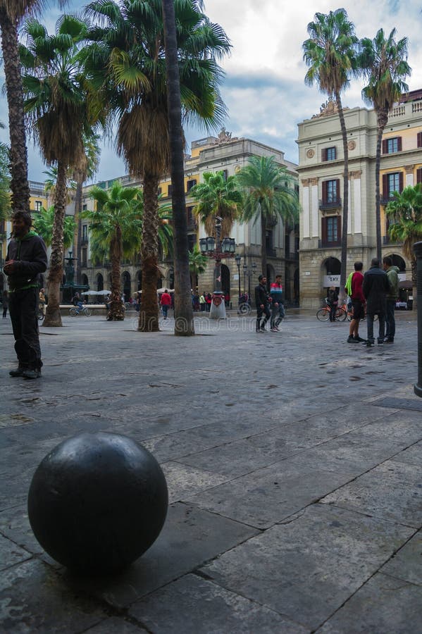 Placa reial editorial image. Image of reial, catalunya - 82008275