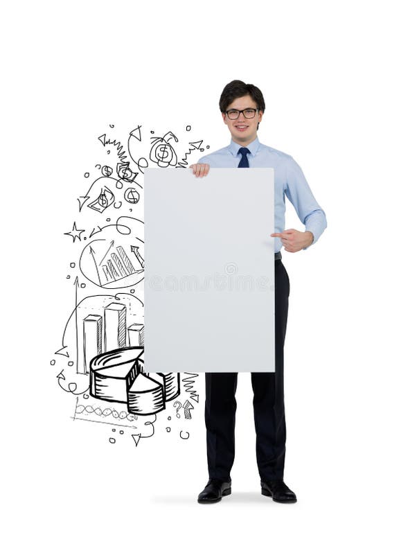 Placard with drawing chart stock photo. Image of concept - 50105196