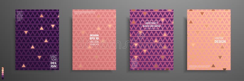 Placard Templates Set with Abstract Geometric Elements. Design Cards ...