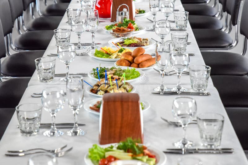 Place on a Banquet Table for a Welcome Guest Stock Image - Image of ...
