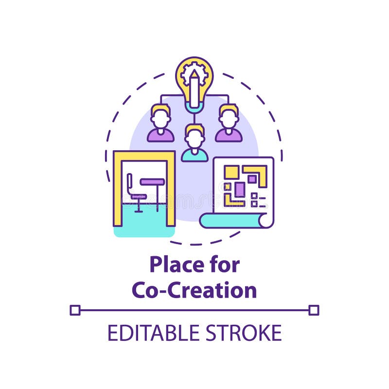 Place for Co-creation Concept Icon Stock Vector - Illustration of ...