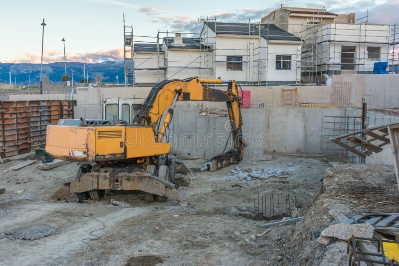 Place of Construction of Single-family Homes Stock Photo - Image of ...