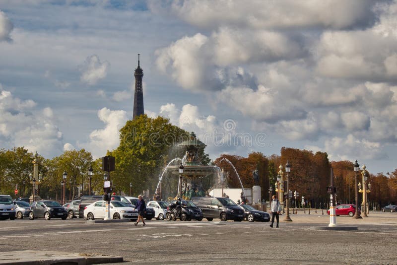 Place De La Concorde in Paris Editorial Stock Image - Image of town ...