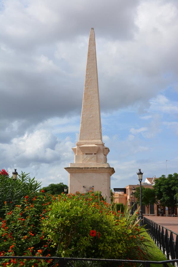 Place des born stock photo. Image of column, minorca - 58843630