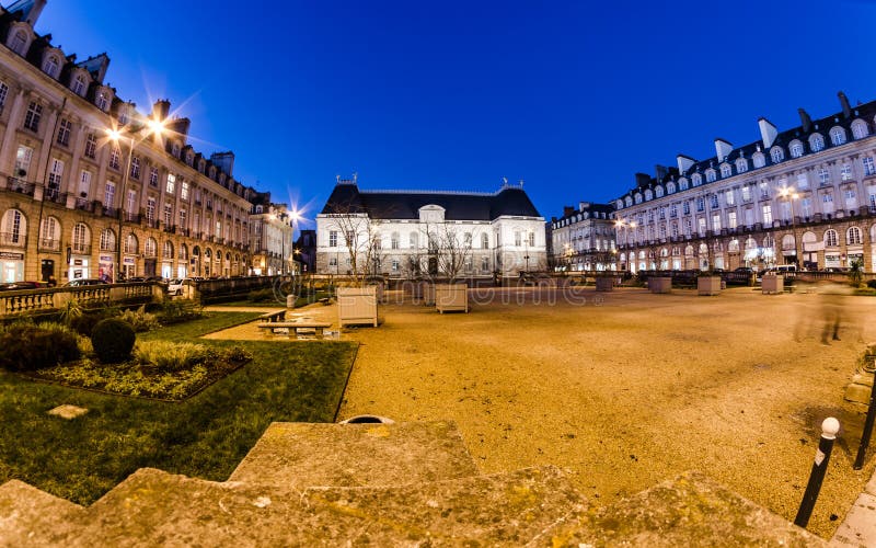 Place Du Parlement De Bretagne - Rennes Editorial Stock Image - Image ...