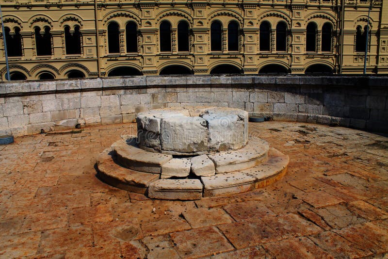 Place of Execution with Medieval Gallows Stock Image - Image of grass ...