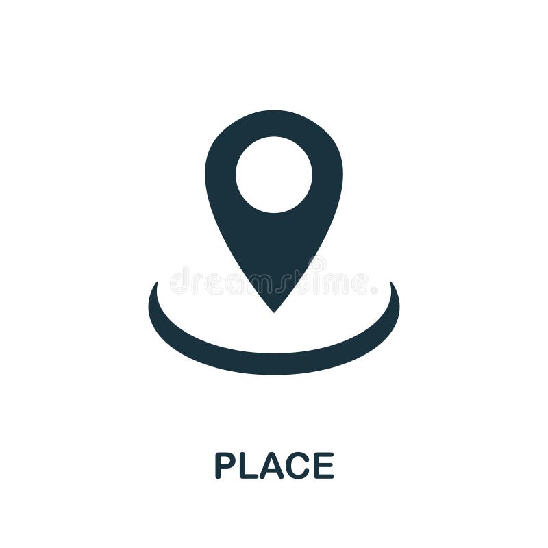 Place Flat Icon. Colored Element Sign from Marketing Collection. Flat ...