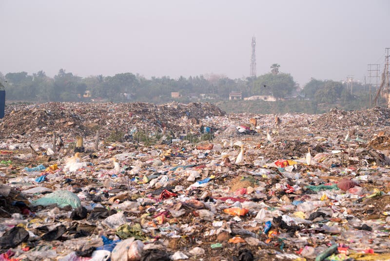 The Place is Full of City Garbage. Stock Image - Image of city ...