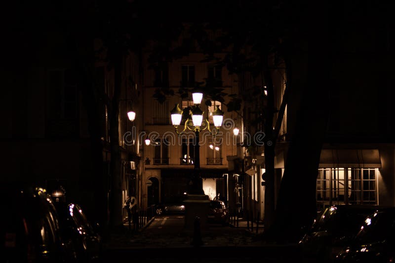 Place Furstenberg at Night in Paris Stock Photo - Image of furstemberg ...