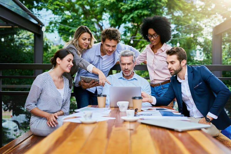 The Place they Get Their Best Work Done. a Group of Colleagues Having a ...