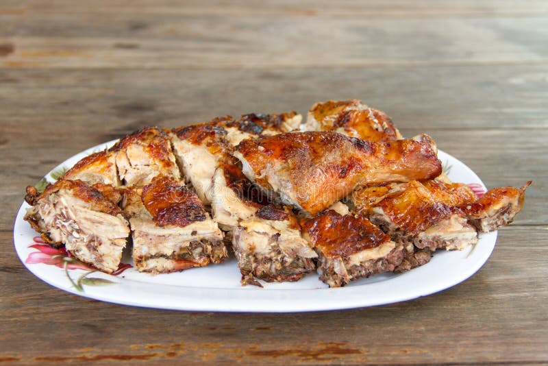 Place the grilled chicken stock photo. Image of cuisine - 85322608