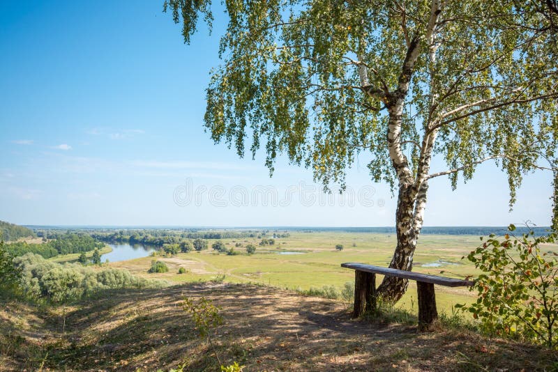 Place for Having a Rest Near the River Stock Image - Image of view ...