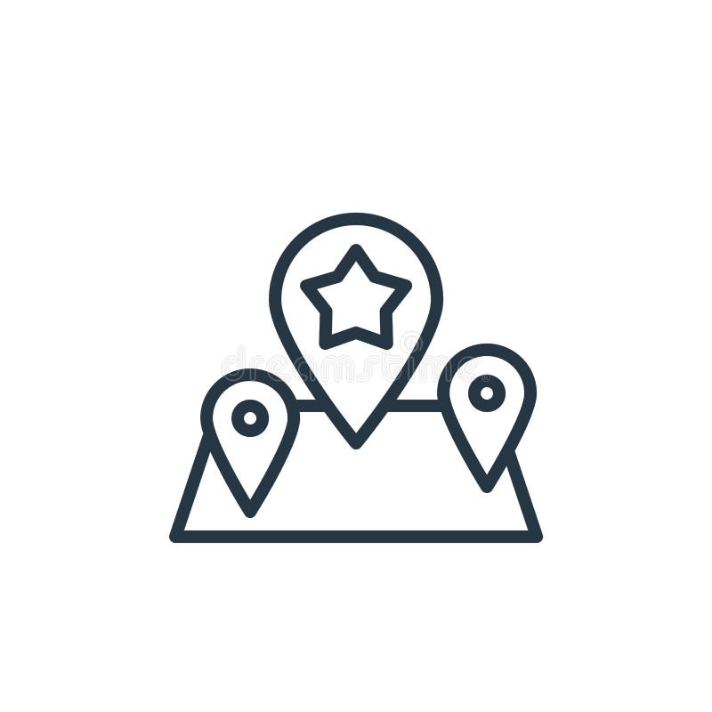 Place Icon Vector from Travel Concept. Thin Line Illustration of Place ...