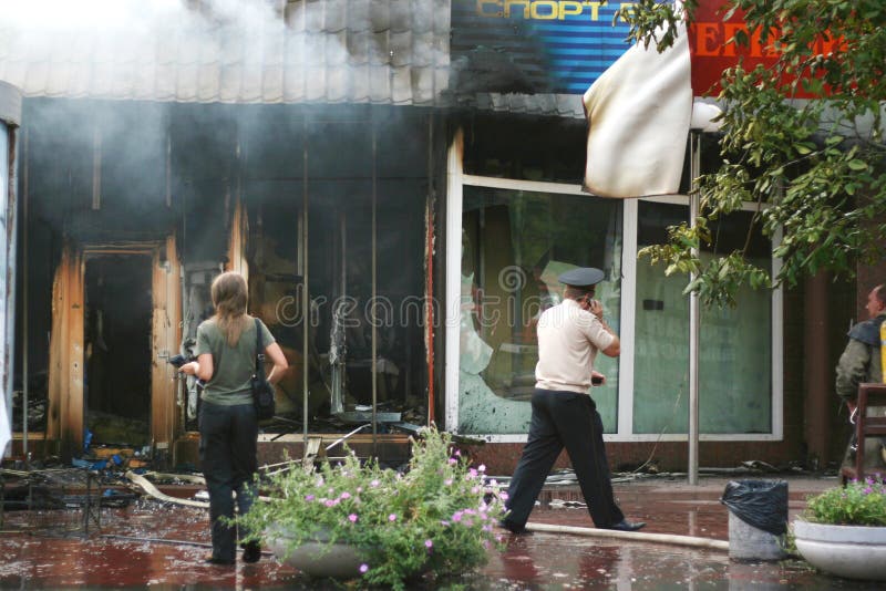 Place of Incident. Firefighters Extinguished the Fire in the Surrender ...