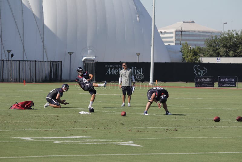 Place Kickers at Houston Texans Training Camp Editorial Photography ...