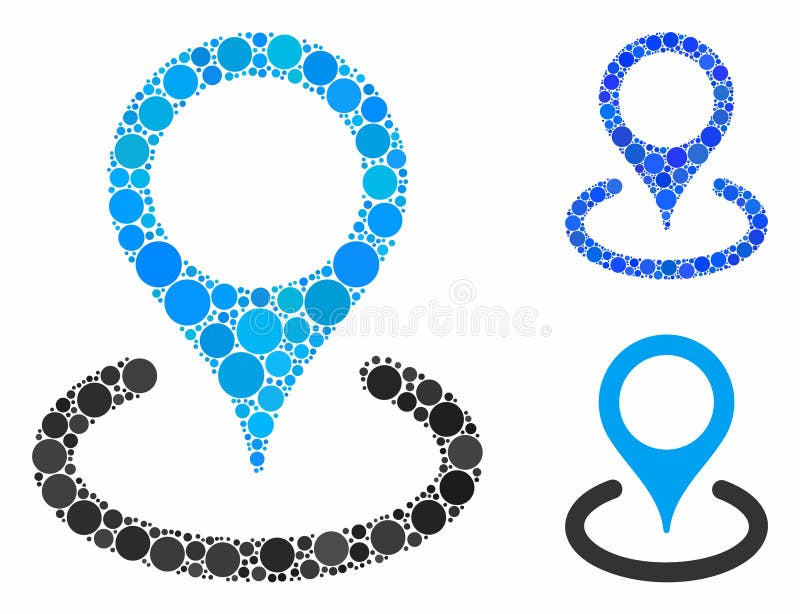 Place Marker Composition Icon of Circles Stock Vector - Illustration of ...