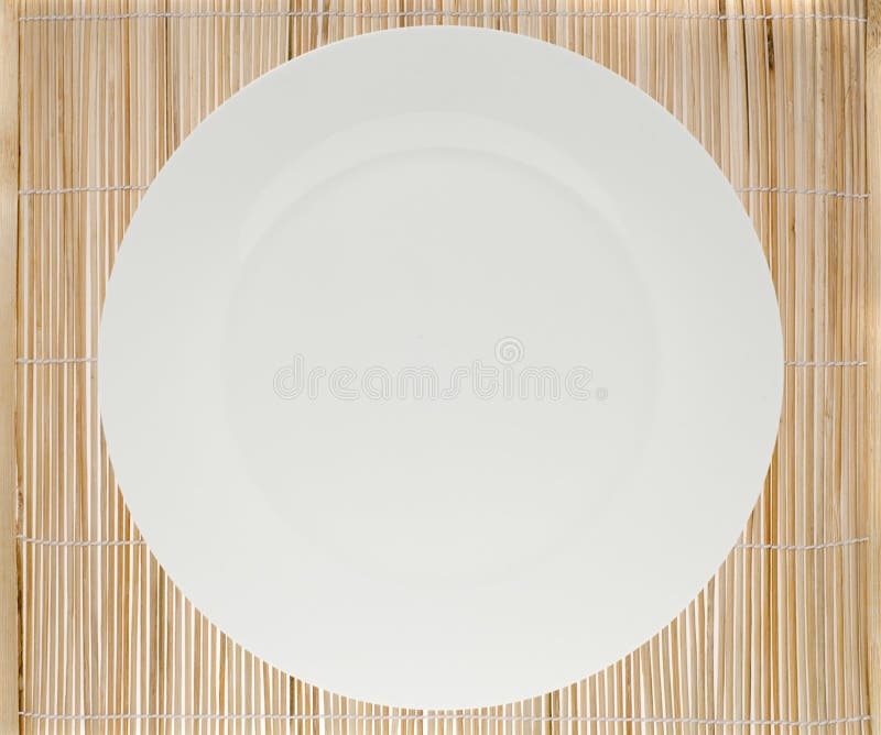 Place mat and plate stock image. Image of natural, wood - 4212261