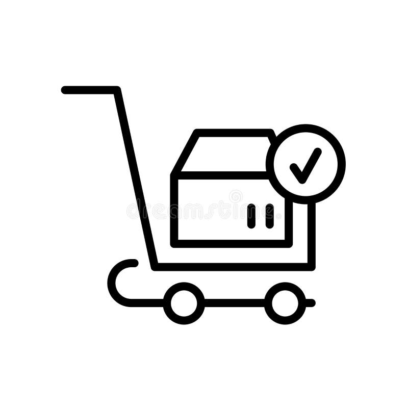 Place Order Icon Isolated on White Background Stock Vector ...