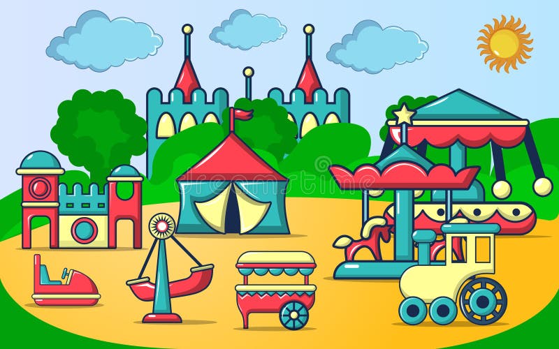 Place for Play Concept Banner, Cartoon Style Stock Vector ... Place for Play Concept Banner, Cartoon Style Stock Vector ...