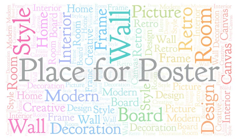 Place for Poster Word Cloud. Stock Illustration - Illustration of font ...