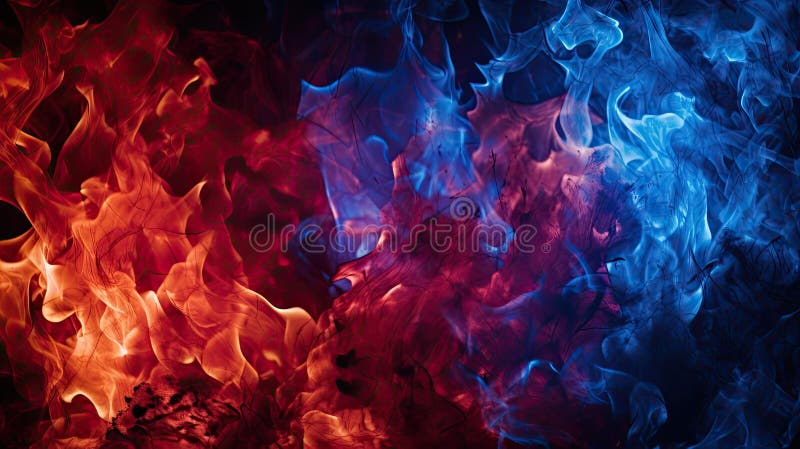 Place red and blue fire stock illustration. Illustration of close ...