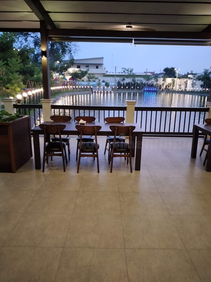 Place for Rest Area in House Garden Stock Image - Image of lighting ...