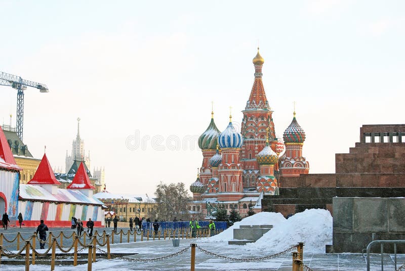 Place Rouge à Moscou En Hiver Photographie éditorial - Image du neuf ...
