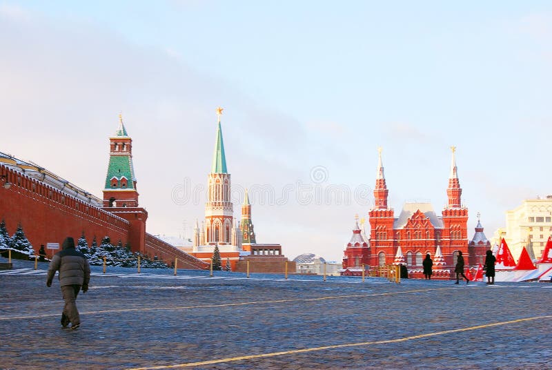 Place Rouge à Moscou En Hiver Photo stock éditorial - Image du tour ...