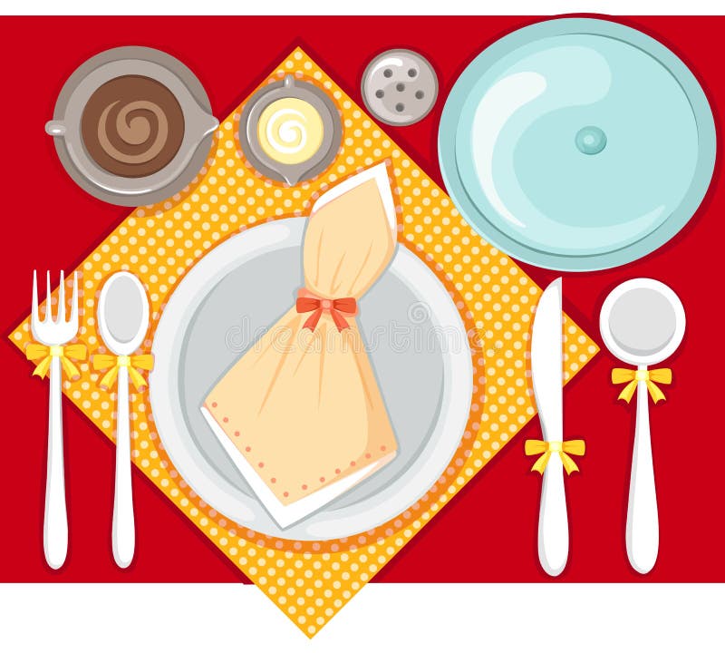 Watercolor table setting stock illustration. Illustration of setting ... Watercolor table setting stock illustration. Illustration of setting ...