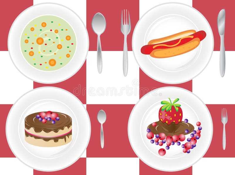 Place setting stock vector. Illustration of white, domestic - 20829492