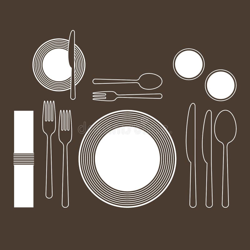 Detailed Illustration of Breakfast Table Setting Diagram Stock Vector ...