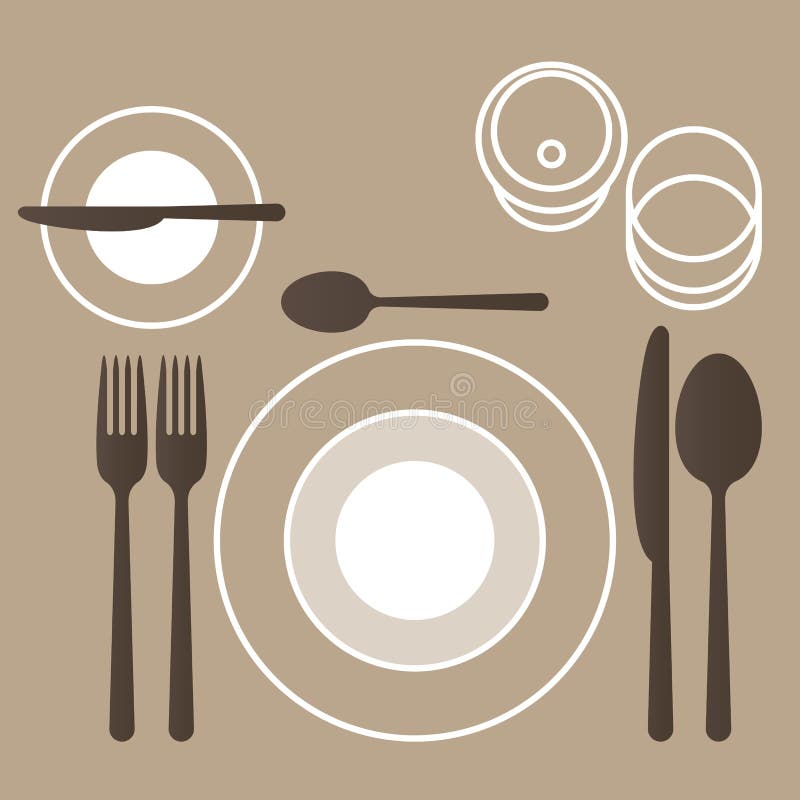 Watercolor table setting stock illustration. Illustration of setting ... Watercolor table setting stock illustration. Illustration of setting ...