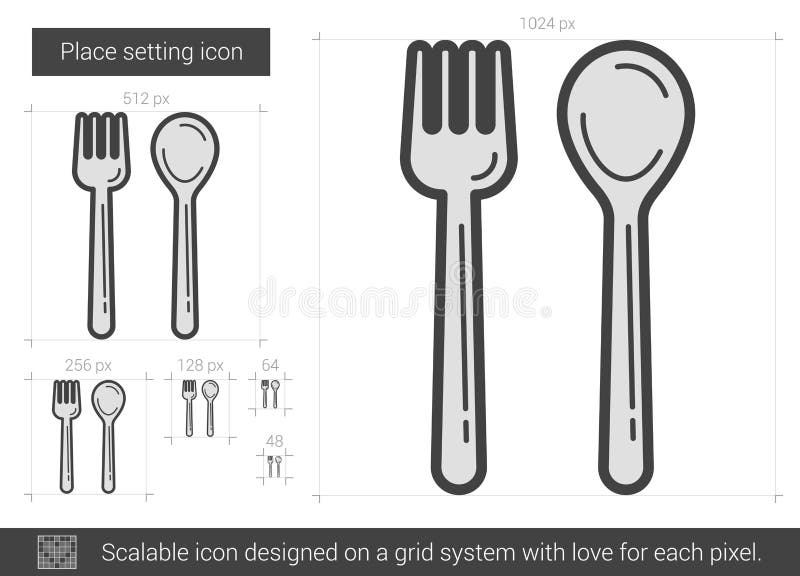 Place Setting Outline Stock Illustrations – 3,132 Place Setting Outline ...