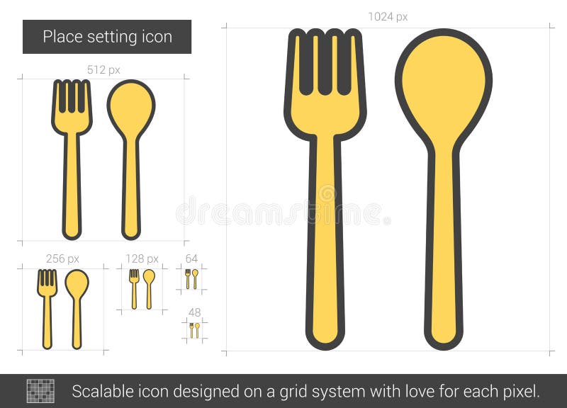 Place Setting Line Drawing Stock Illustrations – 100 Place Setting Line ...